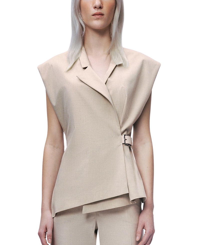 NOCTURNE Belted Double Breasted Vest